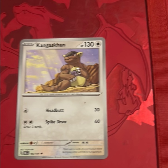 Pokemon | Games | Pokemon Kangaskhan Card With Red Background | Poshmark